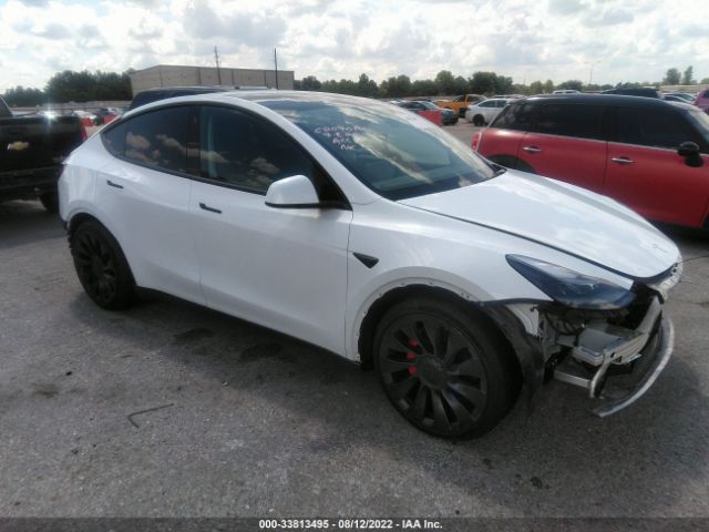 Sale history of 2022 TESLA MODEL Y, VIN: 7SAYGDEF9NF358308 IAAI
