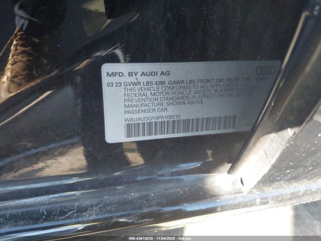 WAUAUDGY4PA108215, 2023 Audi A3 Premium 40 Tfsi Front-wheel Drive S ...