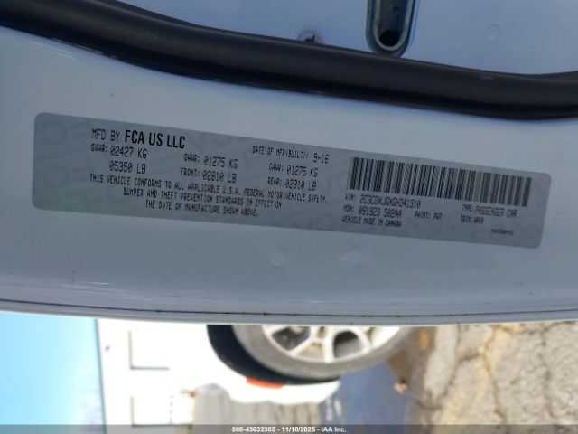 2C3CDXJGXGH341910, 2016 Dodge Charger Sxt vehicle history