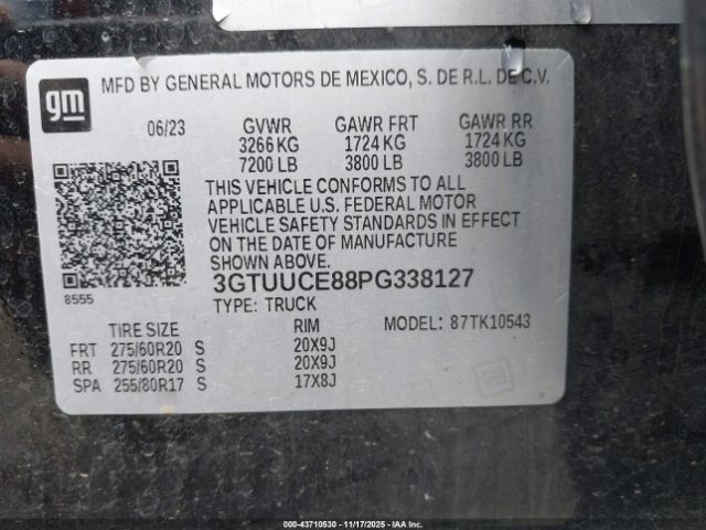 3GTUUCE88PG338127, 2023 Gmc Sierra 1500 4wd Short Box Elevation With ...