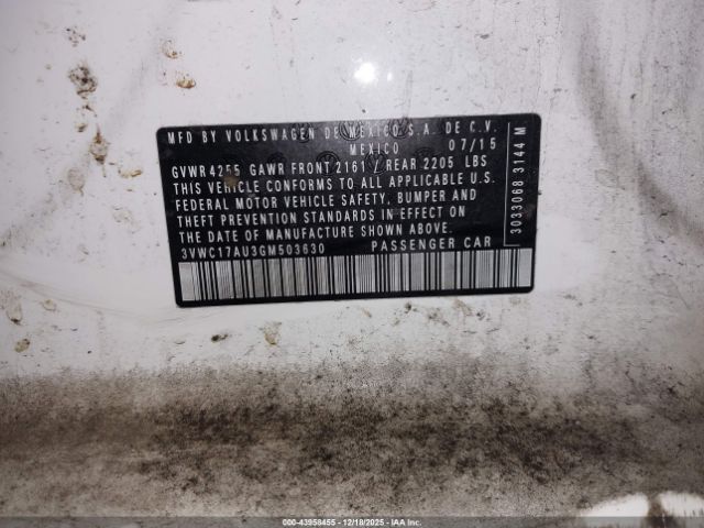 3VWC17AU3GM503630, 2016 Volkswagen Golf Sportwagen Tsi S 4-door vehicle ...