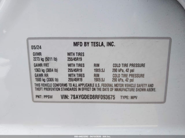 Tesla Model Y Long Range Single Motor Rear-wheel Drive/rwd 2024 IAAI ...