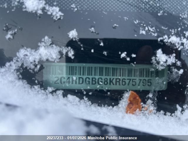 2C4RDGBG8KR675795, 2019 Dodge Grand Caravan Se vehicle history