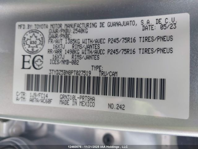 3TYDZ5BN8PT027519, 2023 Toyota Tacoma Double Cab/sr5/trd Sport/trd Off ...